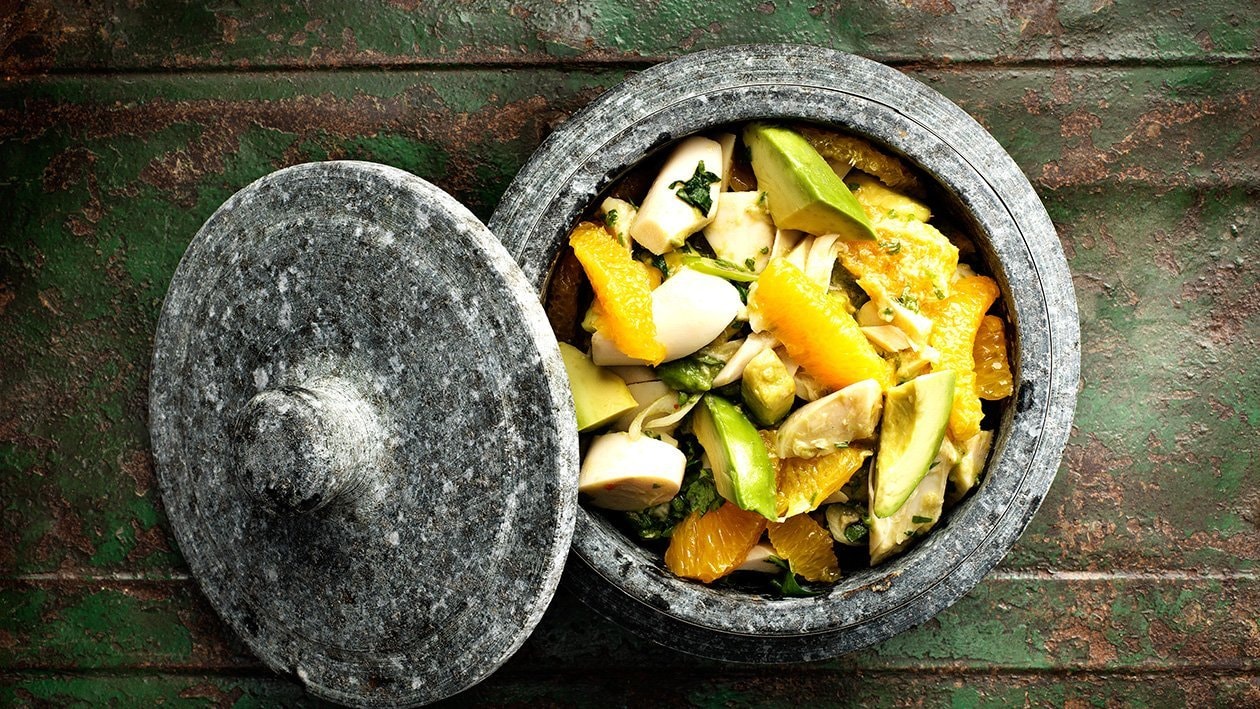 Apelsin, palmhjärta och avokadosallad Recept