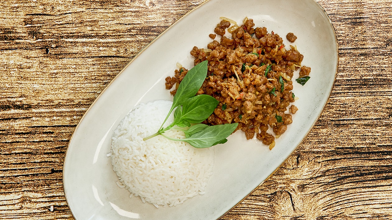 Gra Pao på The Vegetarian Butcher No Mince Recept